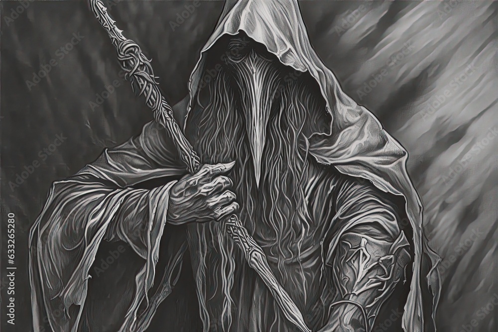 Reaper's Embrace: Cloaked in Shadows, Guiding Souls to the Afterlife ...