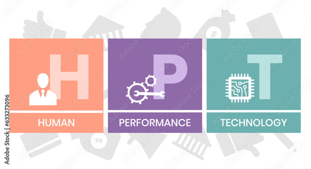 HPT, Human Performance Technology acronym. Concept with keyword, people ...