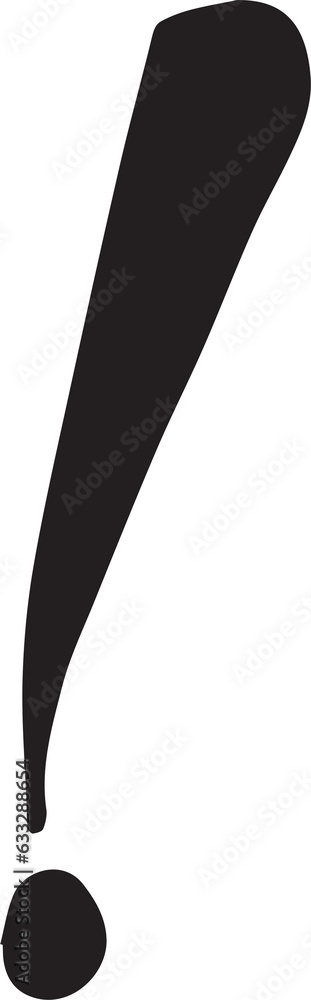 Digital png illustration of huge black exclamation mark on transparent ...