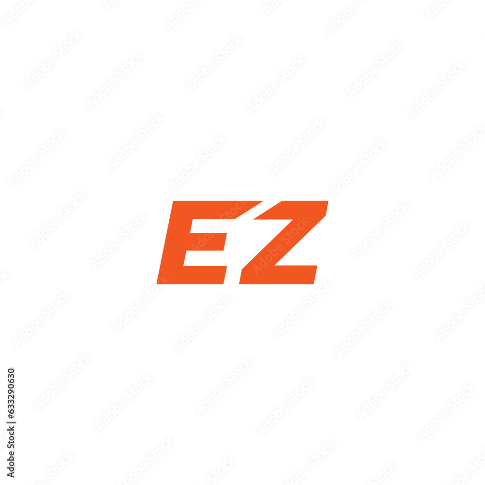 letter E Z logo,E Z brand logo, letter E Z logo, ZE EZ Z E vector logo ...