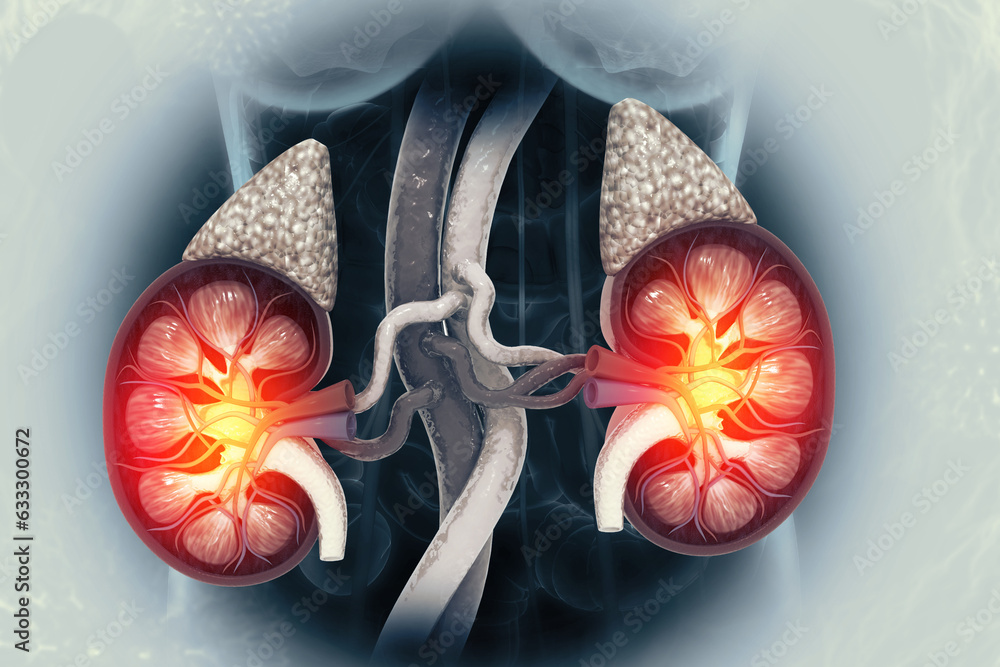 Poster Human urinary system kidneys cross section anatomy – Wall Art ...