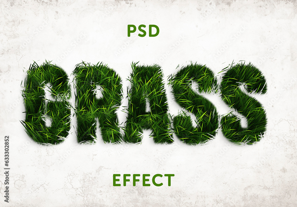 Grass Text Effect With Generative Ai Stock Template Adobe Stock