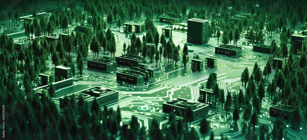 Digital city with high speed information and power grid. Digital ...