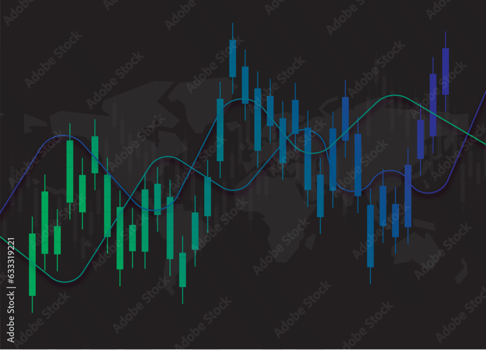 Stock market and exchange. Candle stick graph chart of stock market ...