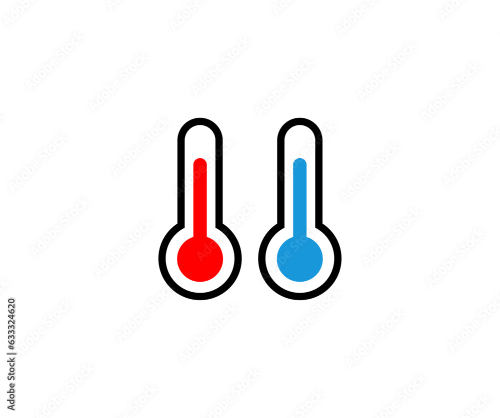 Vecteur Stock Temperature icon set design. Thermometer, weather ...