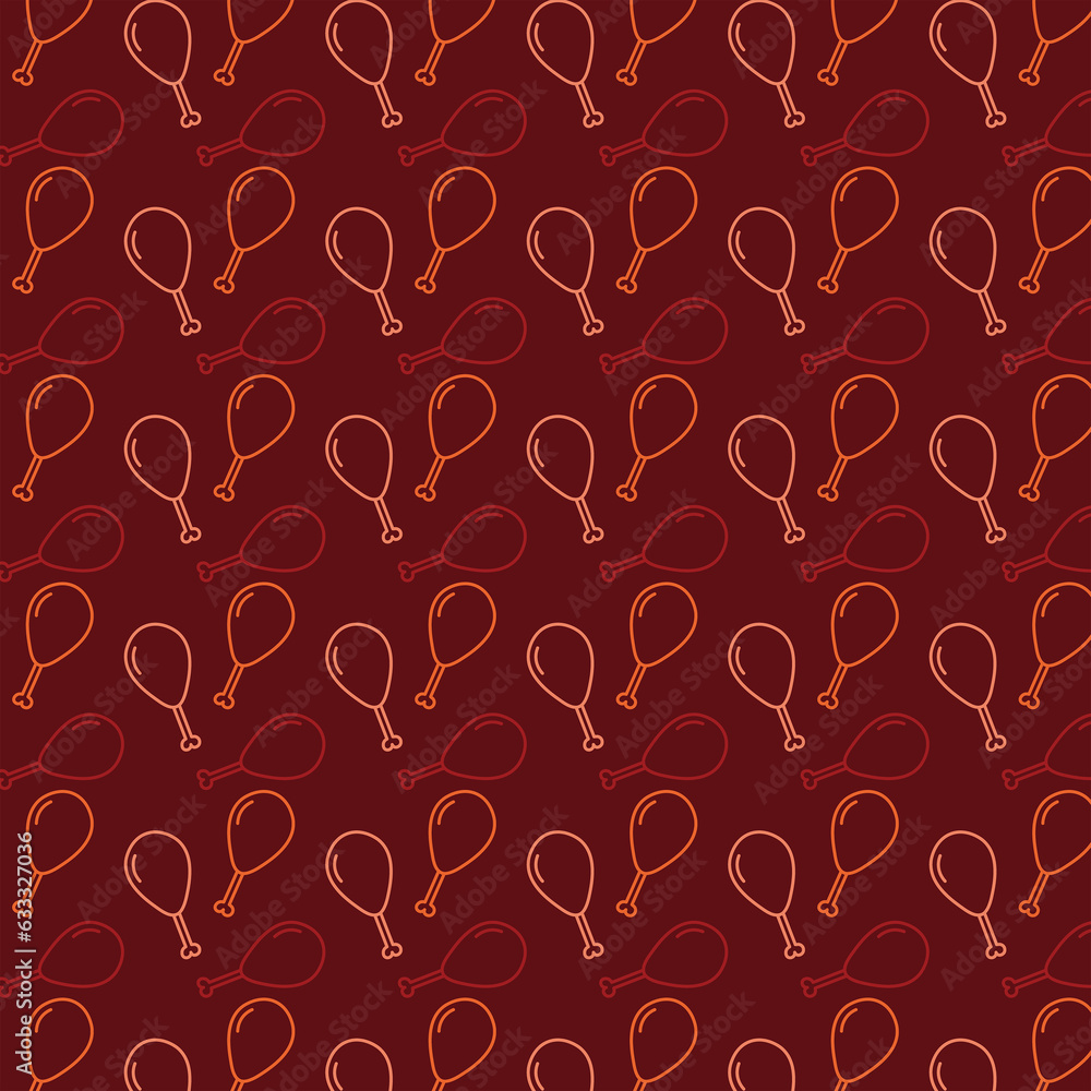 Digital png illustration of chicken legs pattern on transparent ...