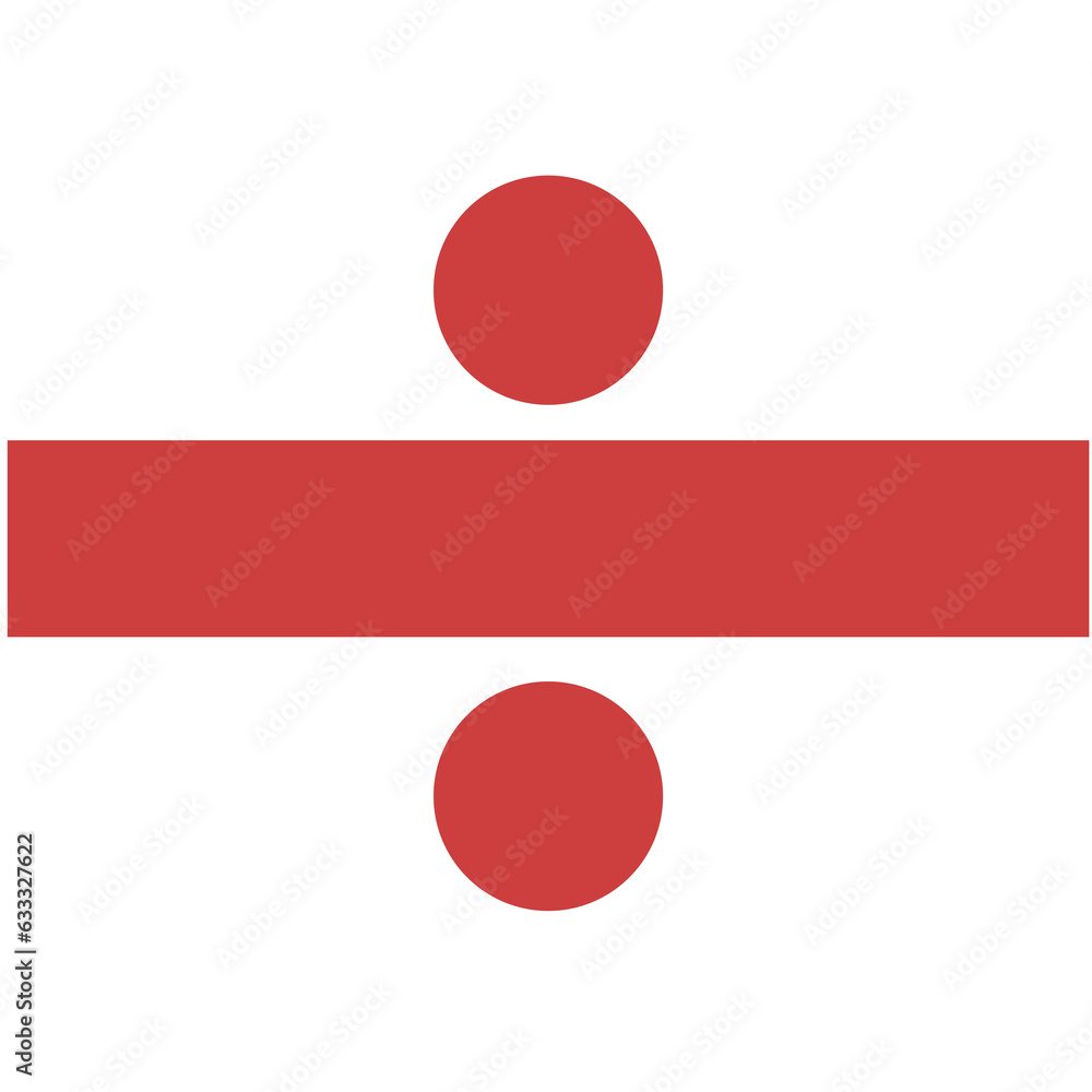 Digital png illustration of red division symbol on transparent ...