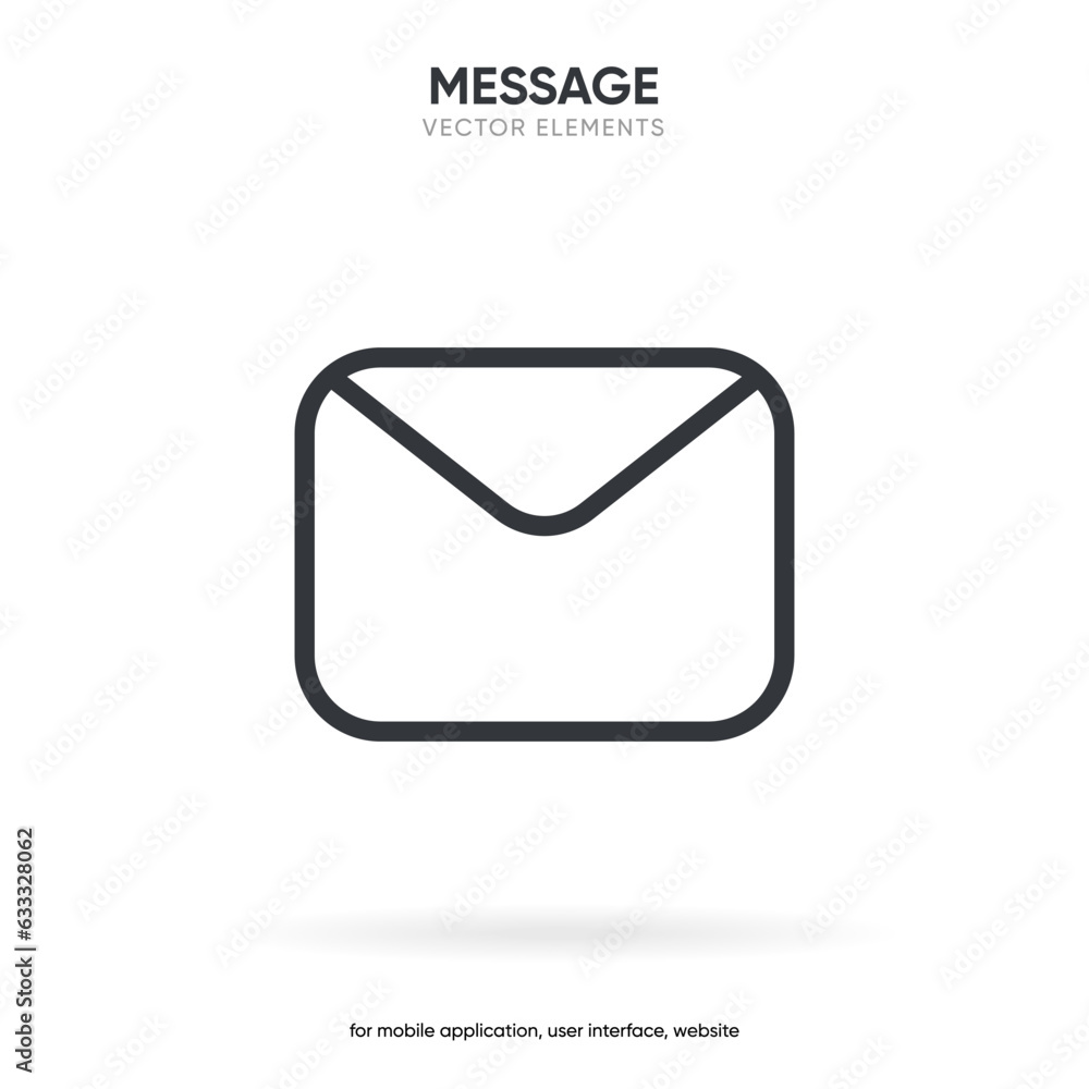 Flat vector chat message icons isolated on white background ...