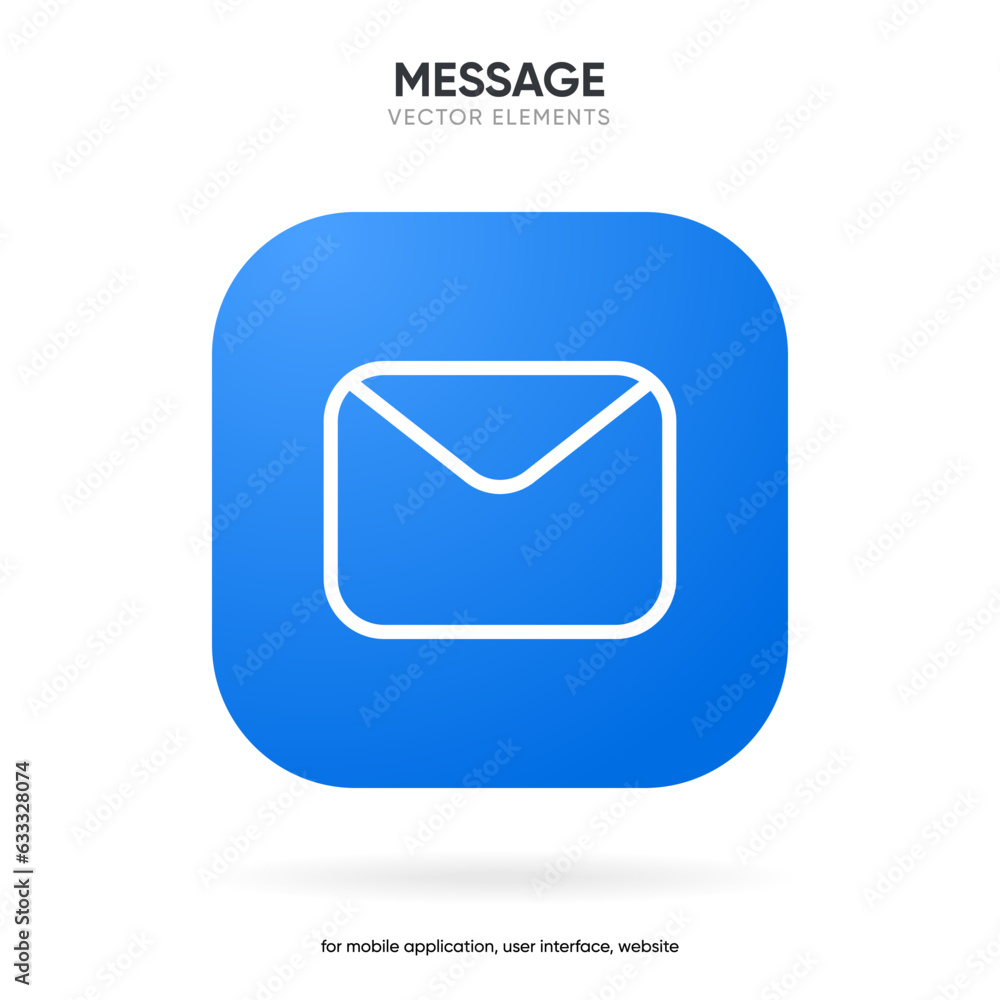 Flat vector chat message icons isolated on white background ...