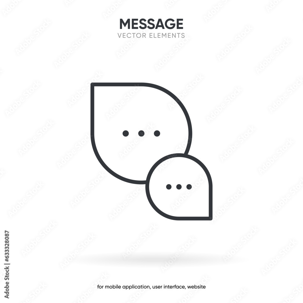 Flat vector chat message icons isolated on white background ... Flat vector chat message icons isolated on white background ...
