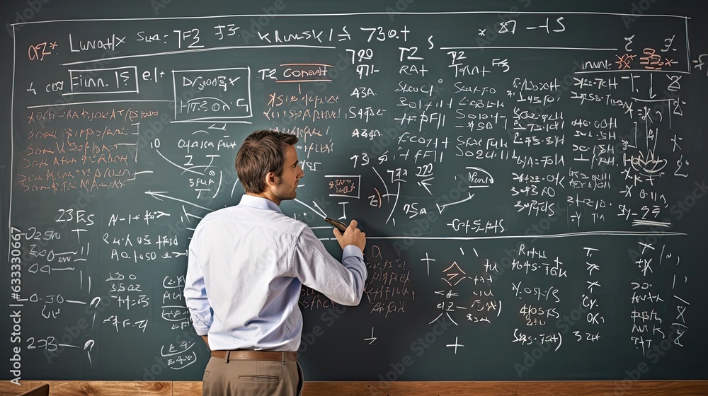 Teacher who skillfully employs a whiteboard, transforming complex ...