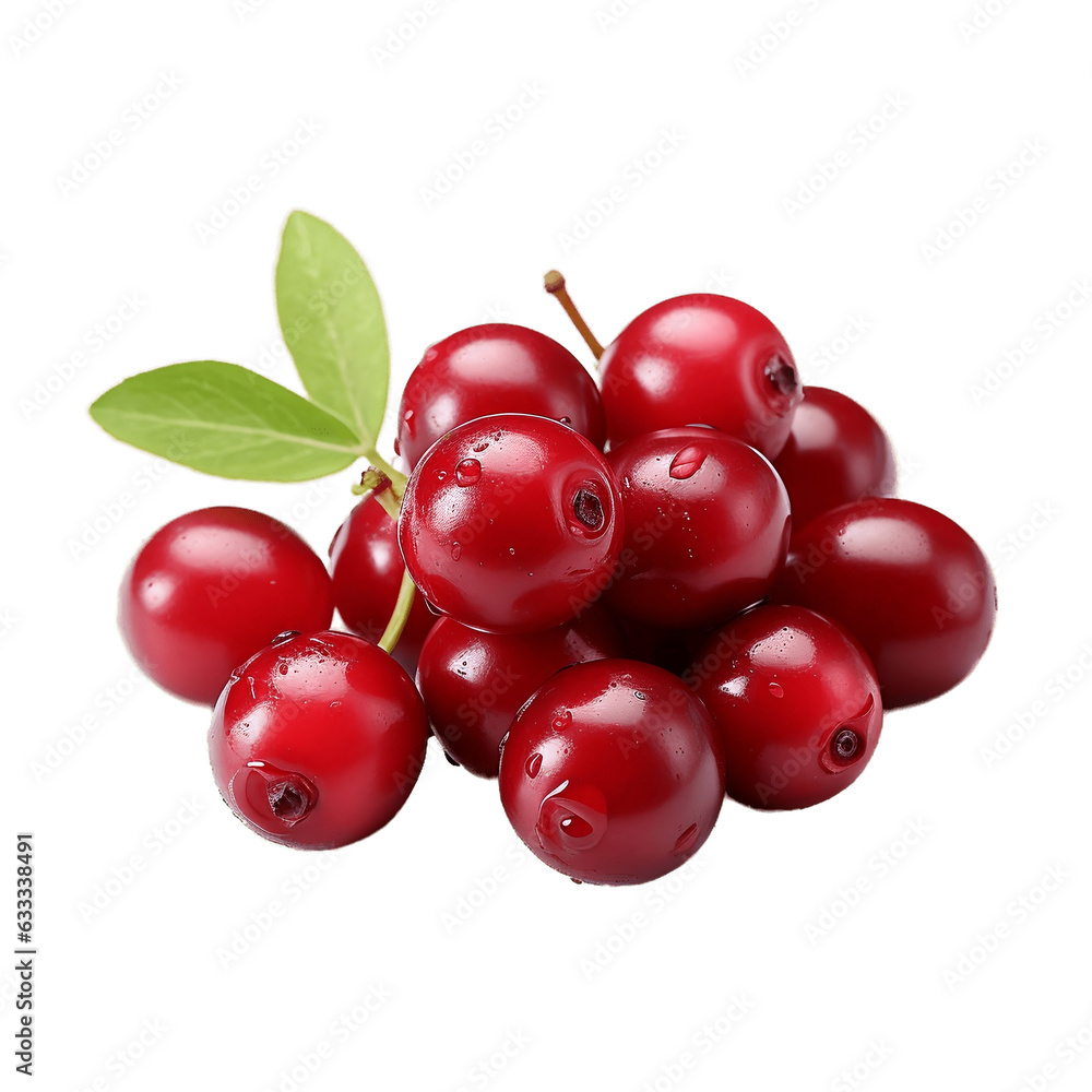 red currant png. cranberries Vaccinium oxycoccus fruits, top view ...