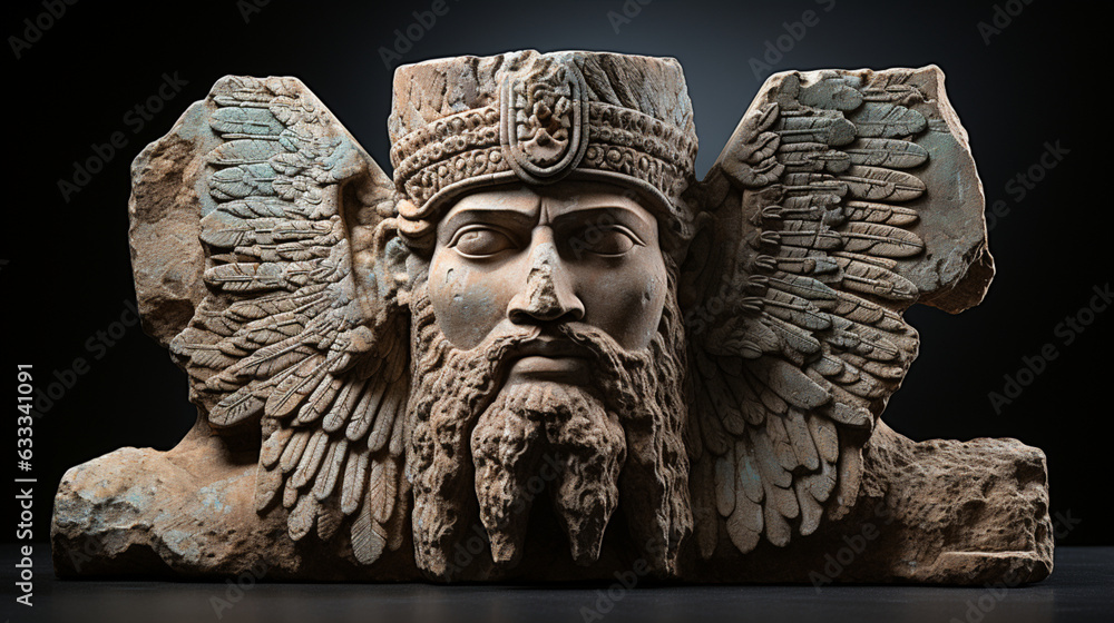 Mythical Pantheon: Depictions of Sumerian Deities Stock Illustration ...