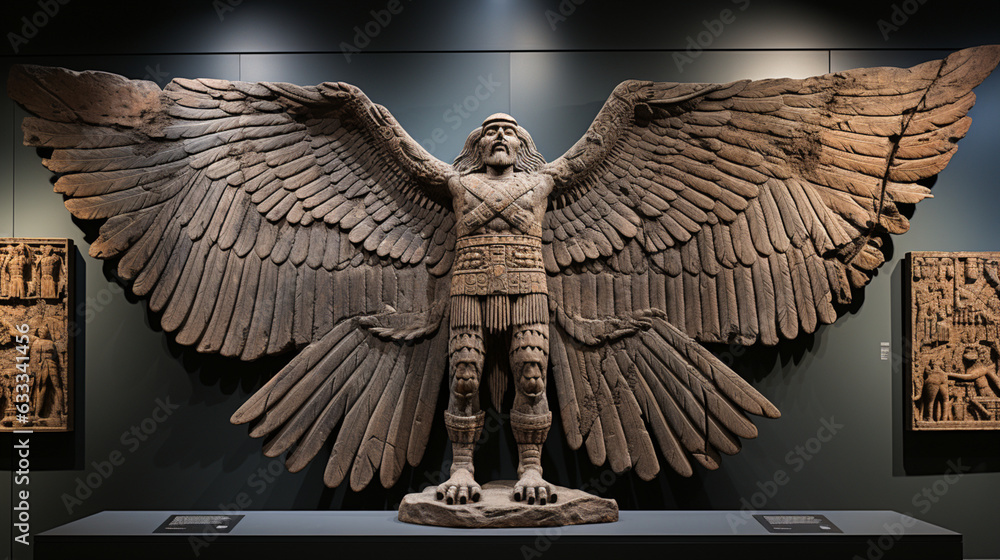 Mythical Pantheon: Depictions of Sumerian Deities Stock Illustration ...