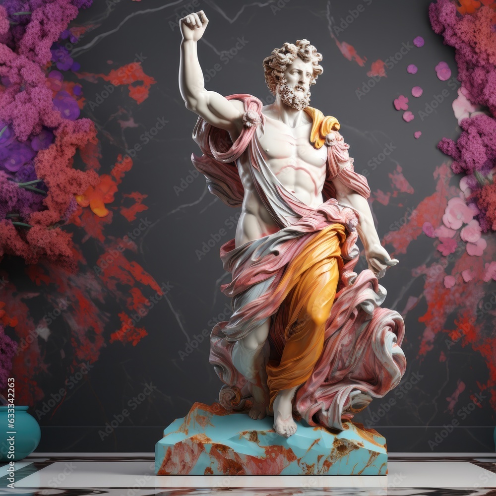 This awe-inspiring statue of a man stands as a testament to the ...