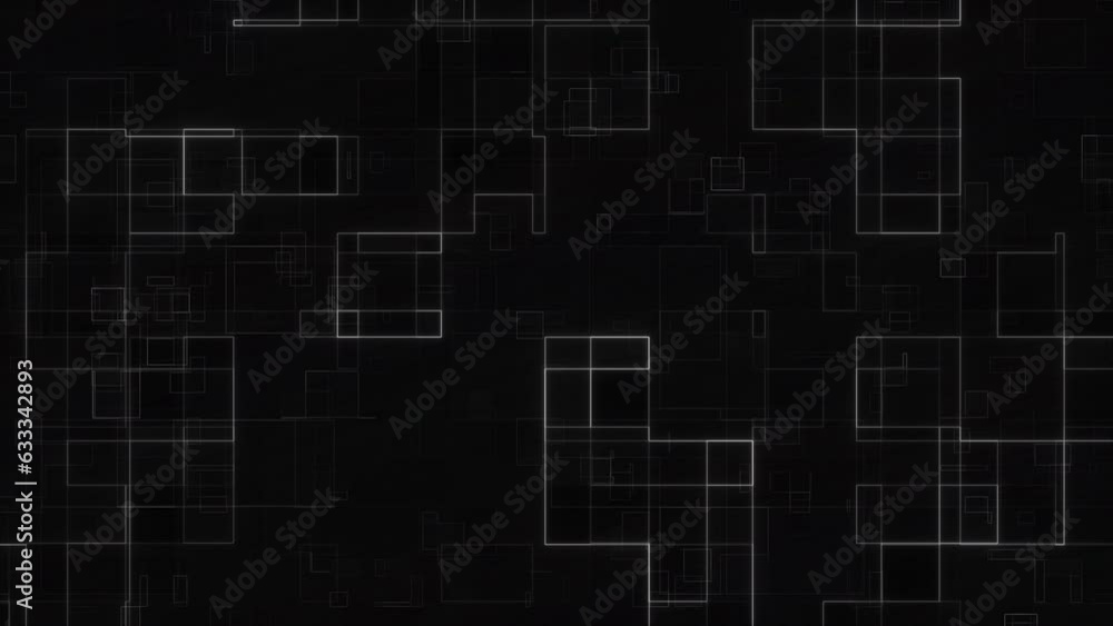 Vidéo Stock Abstract technology background with moving lines dots ...