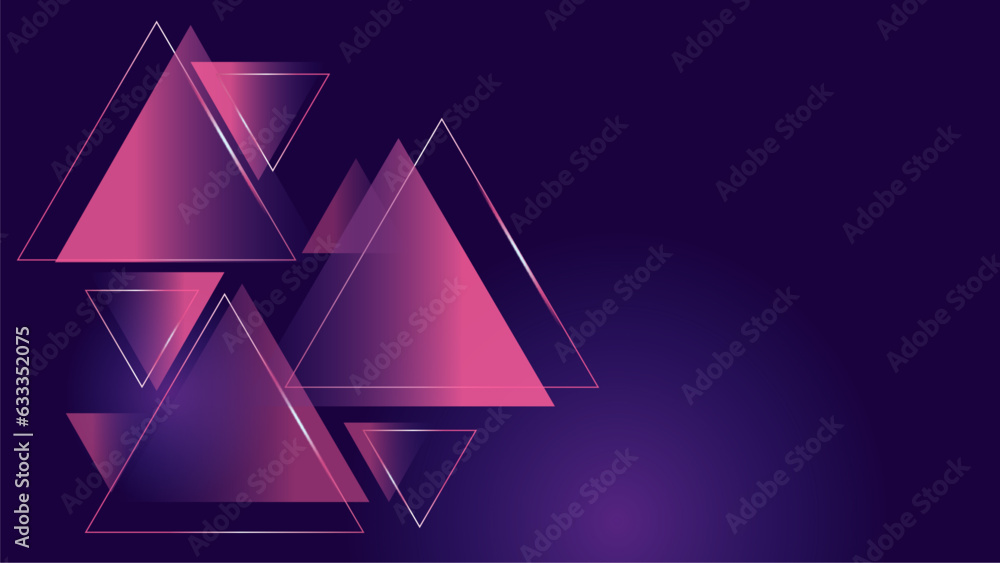 Geometric shapes neon lights background. SImple style background. Stock ...