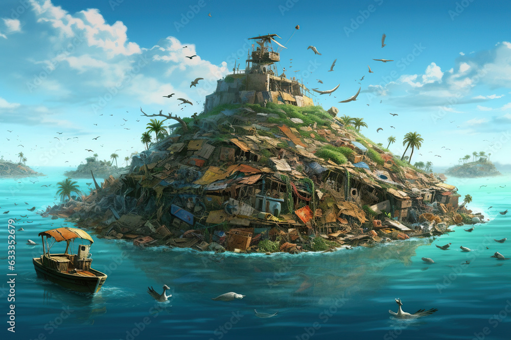 Amidst the vast expanse of the ocean, a haunting sight emerged a ...