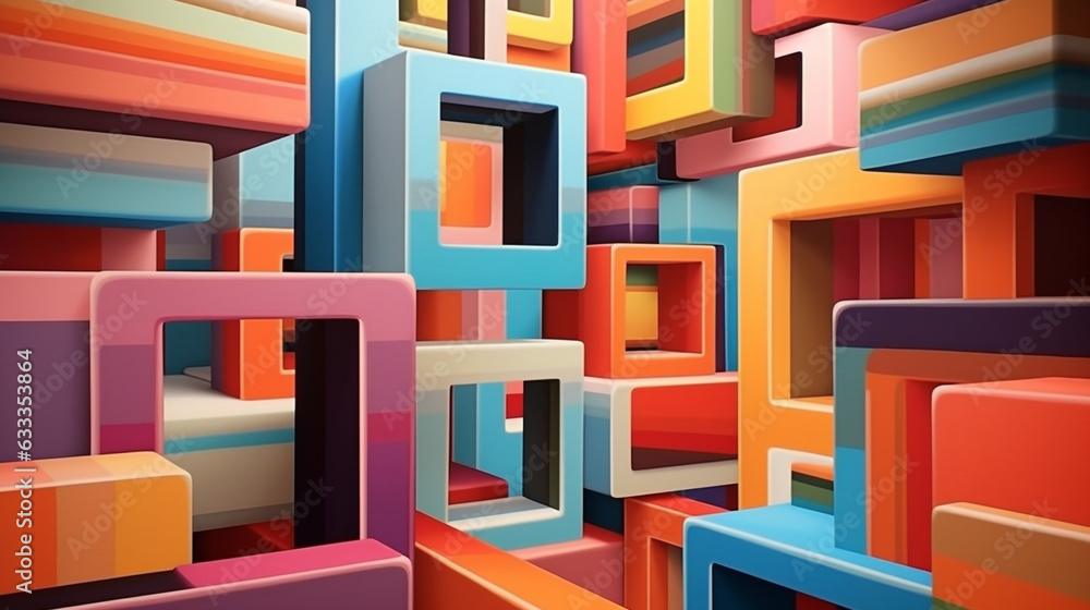 Play with the positioning and size of the boxes to create an optical ...