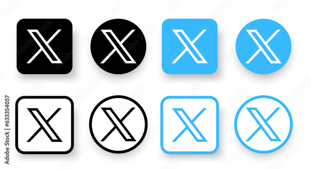 Twitter new logo . Twitter icons.Twitter X logo .Vector Stock Vector ...