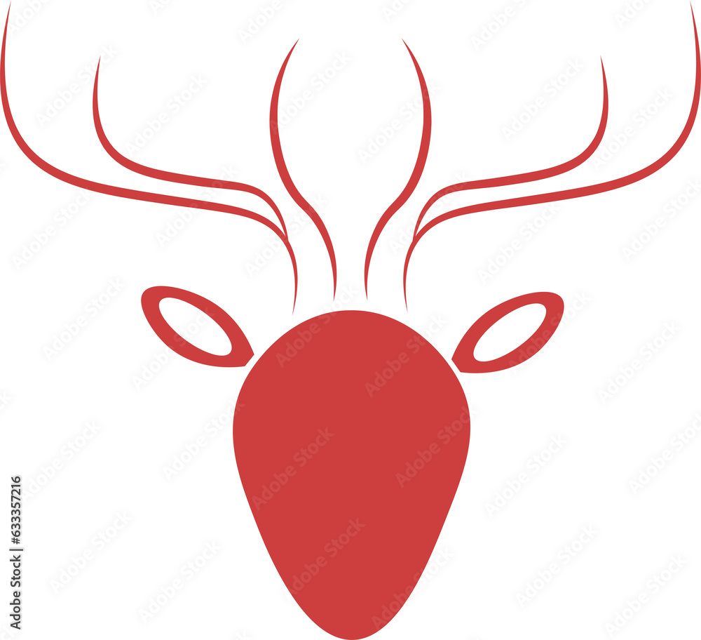 Digital png illustration of symbol of reindeer on transparent ...