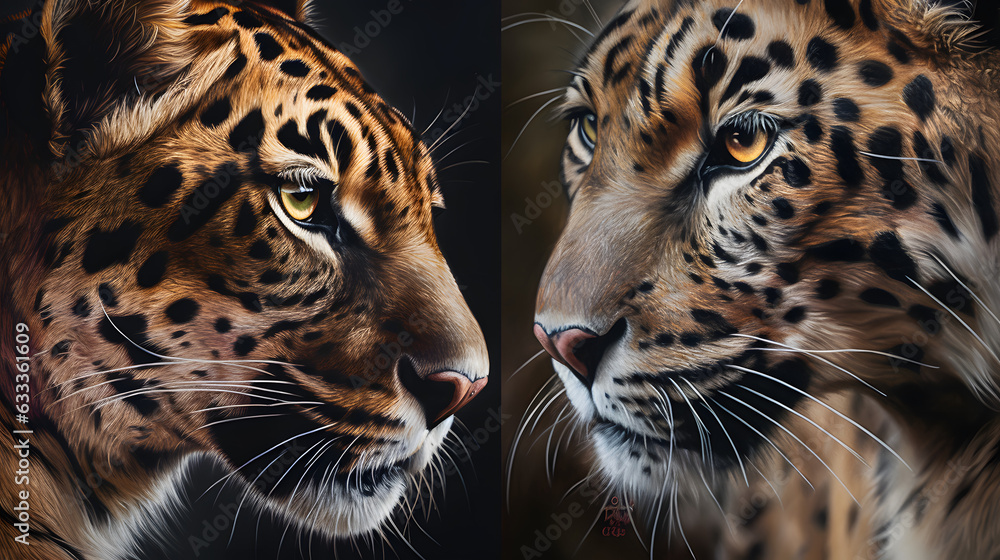 Wildlife portraits animals details expressions Hyper-real two ...