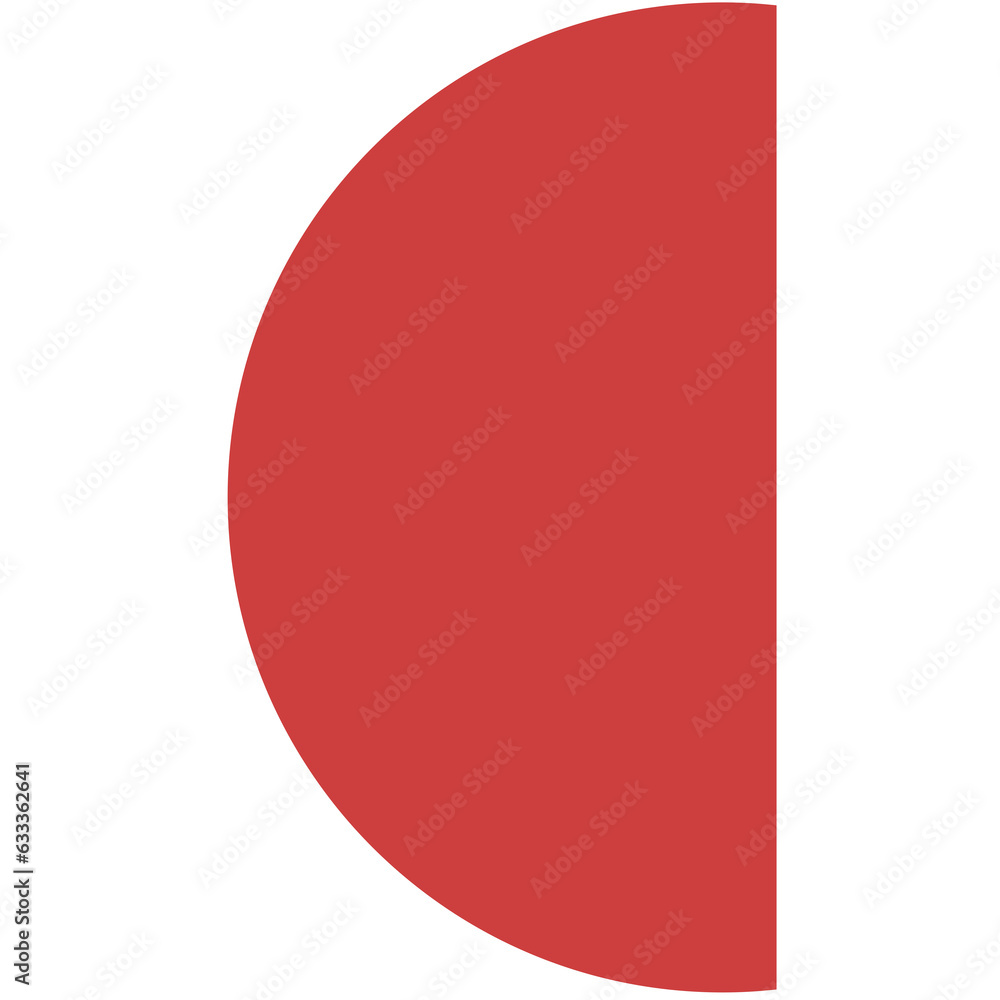 Digital png illustration of big red semicircle on transparent ...