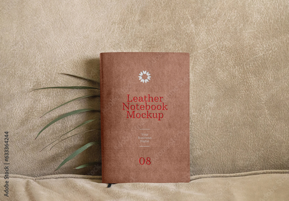 Leather Notebook Mockup Stock Template | Adobe Stock