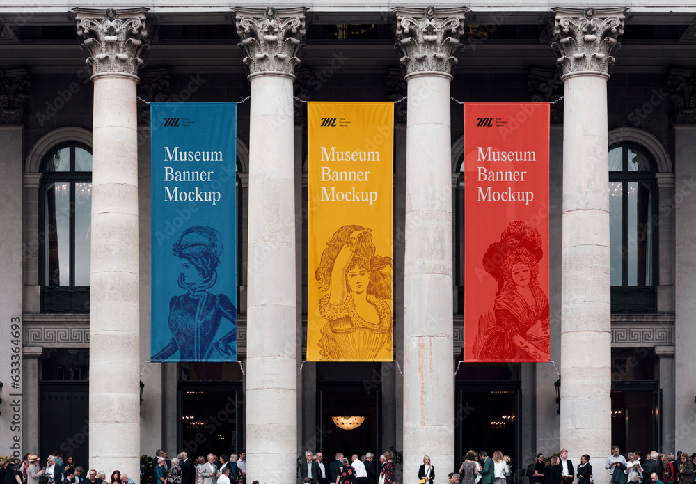 Museum Banners Mockup Stock Template | Adobe Stock