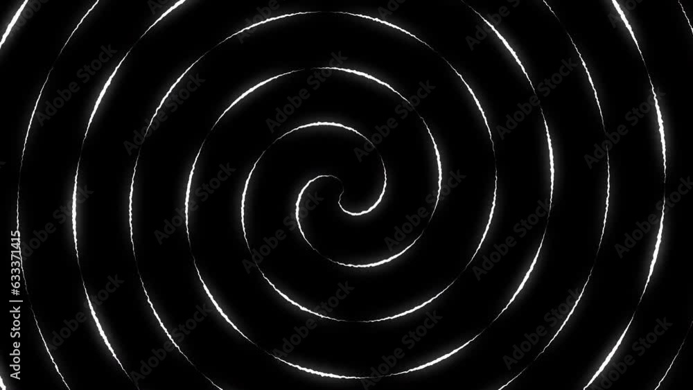 4K Twirl animated rotating spiral background. Overthinking mind twists ...