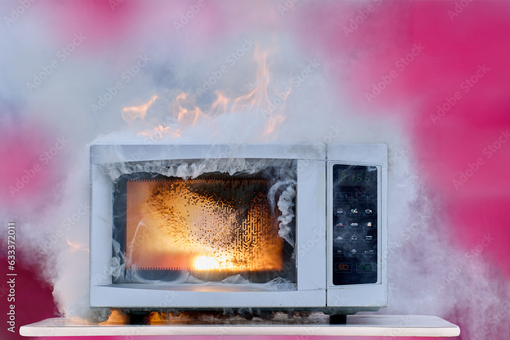 Short circuit in wiring of microwave oven led to fire and smoke in room ...