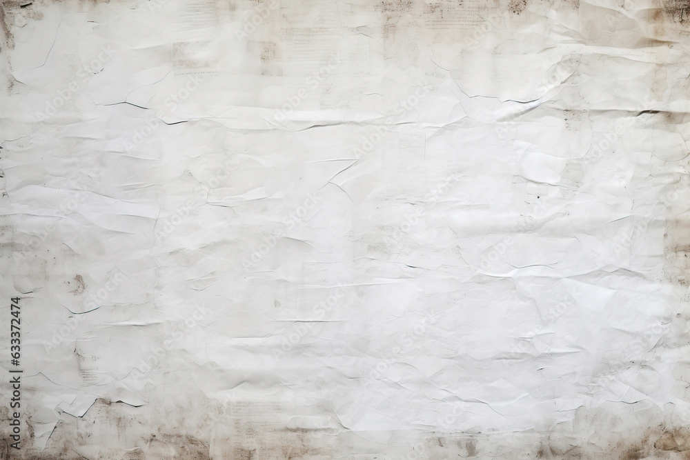 White craft paper texture with old newspaper vignette. Abstract art ...