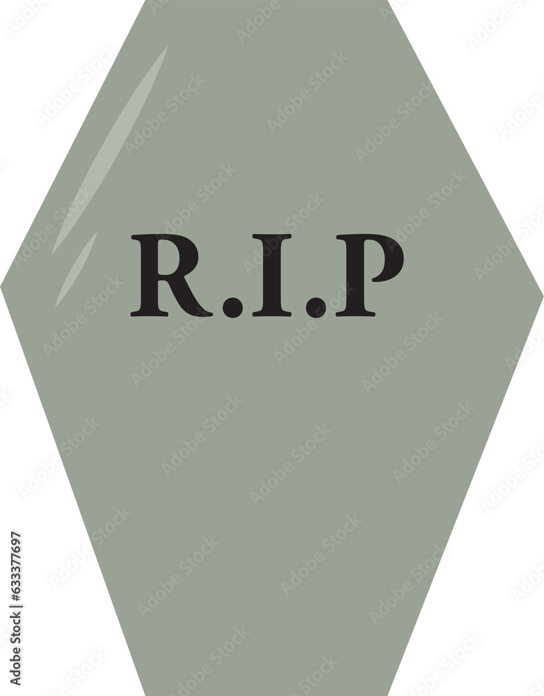 Digital png illustration of coffin with rip text on transparent ...