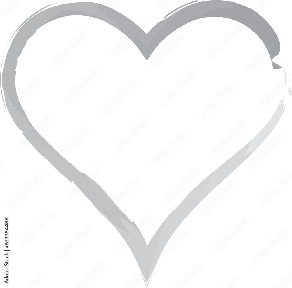 Digital png illustration of gray heart on transparent background Stock ...