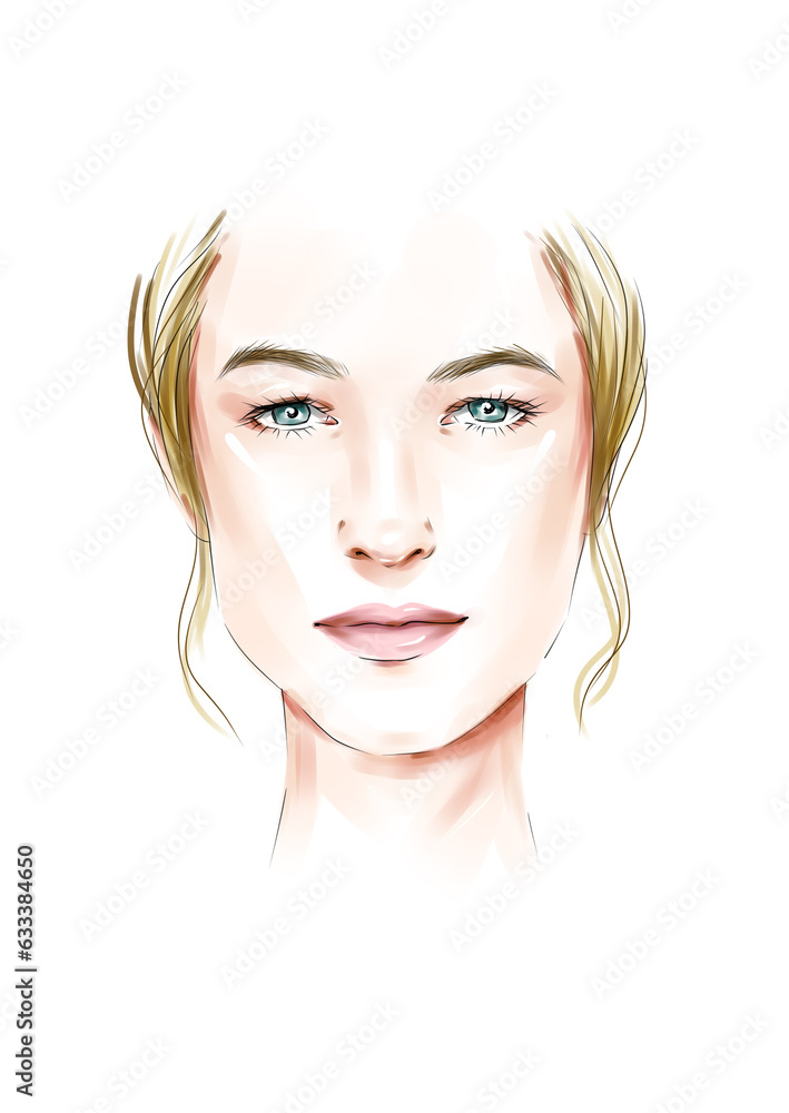 Makeup chart Style Guide. Various face look types schemes template ...