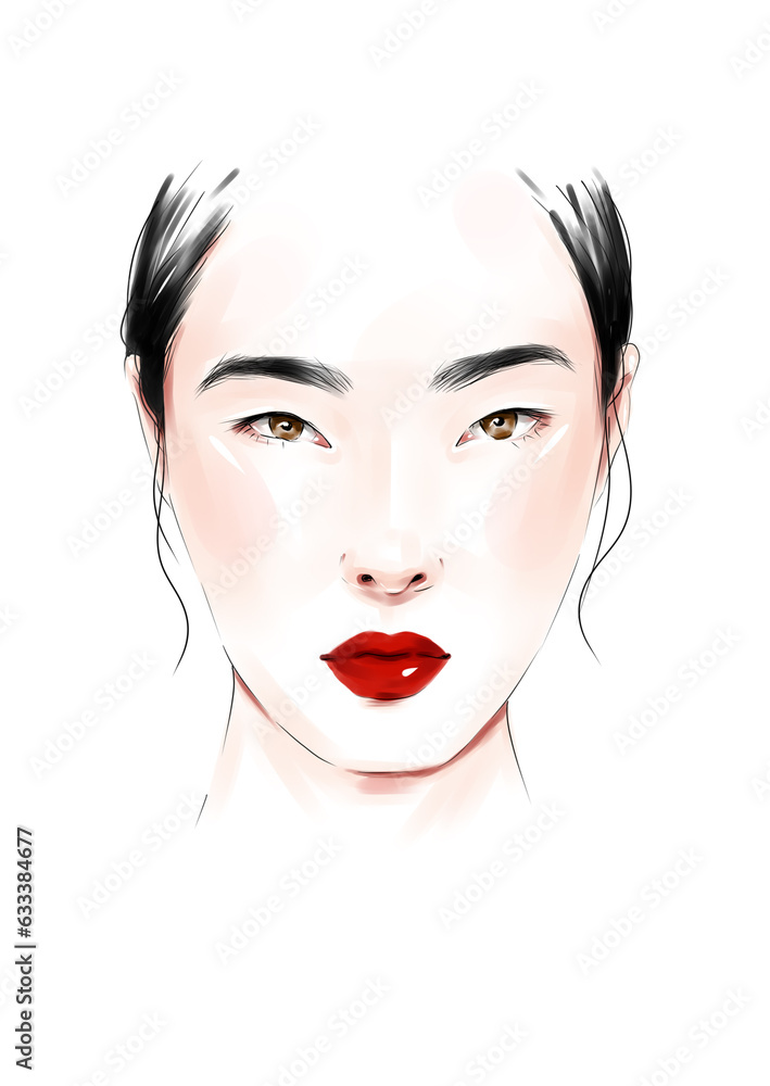 Makeup chart Style Guide. Various face look types schemes template ...