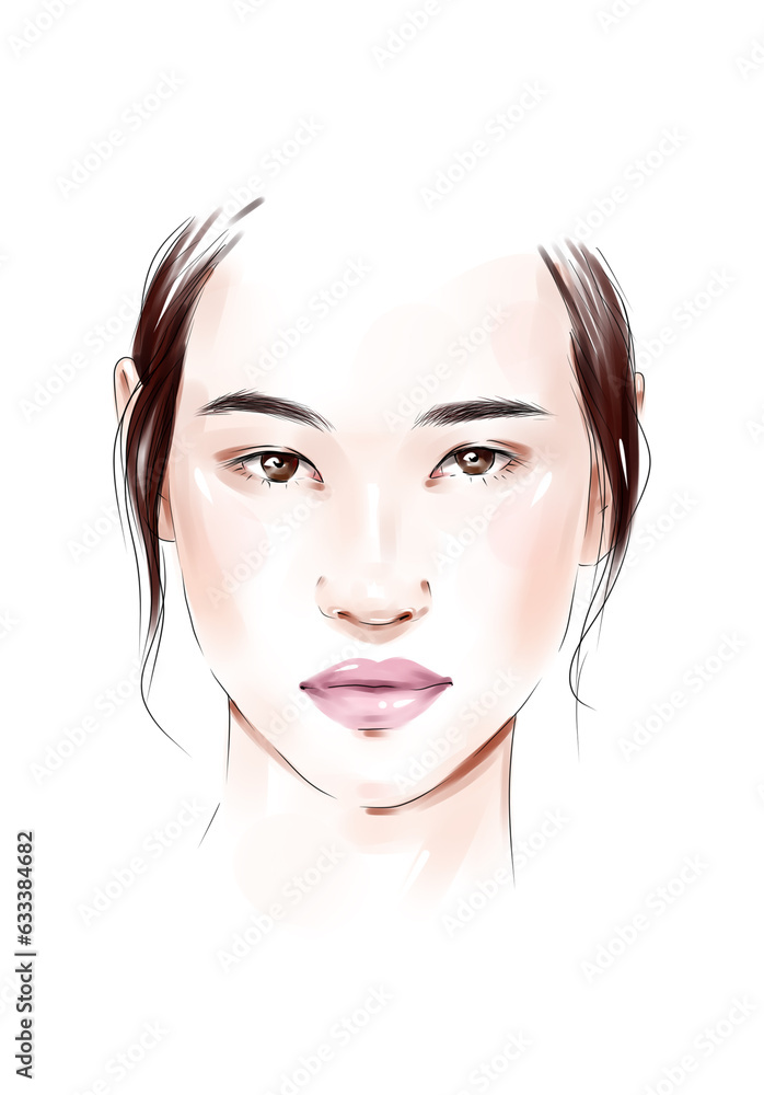 Makeup chart Style Guide. Various face look types schemes template ...