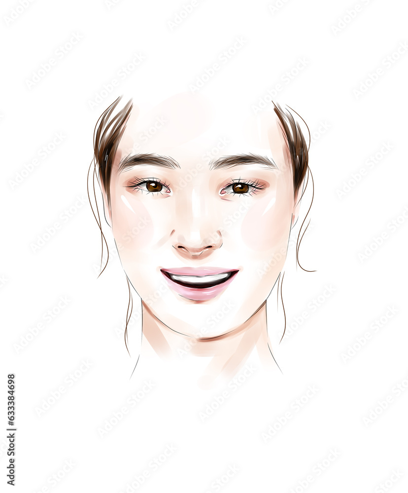 Makeup chart Style Guide. Various face look types schemes template ...