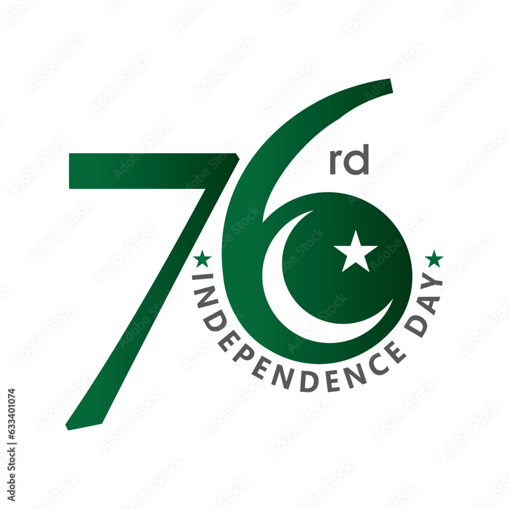 Vetor de 14th august 76 year jashn-e-azadi. Happy independence day ...