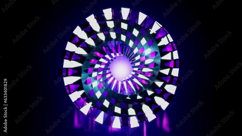 Hypnotic looping animation. 3d endless animation. Cyclic seamless ...