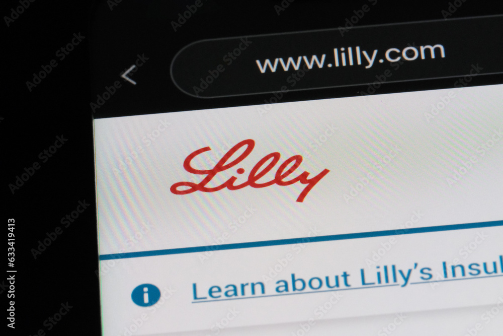 Shanghai,China-August 9th 2023: Eli Lilly and Company brand logo on ...