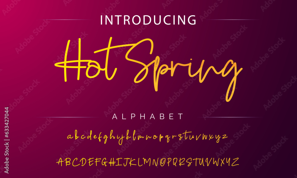 Hot Spring Signature Font Calligraphy Logotype Script Font Type Font ...