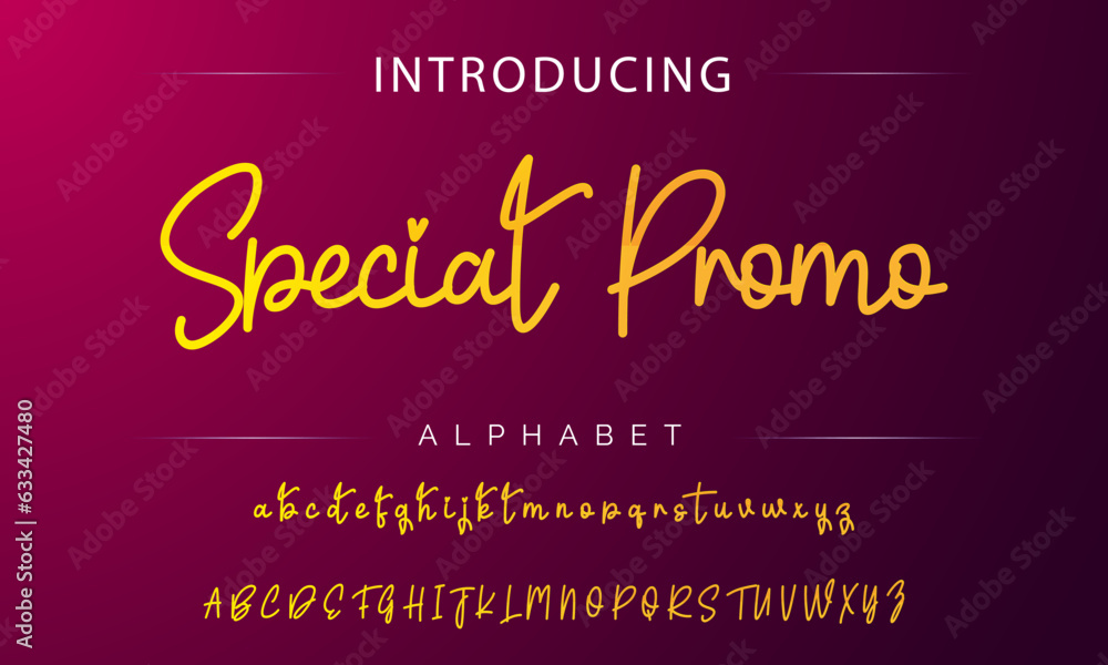 Special Promo Signature Font Calligraphy Logotype Script Font Type Font ...