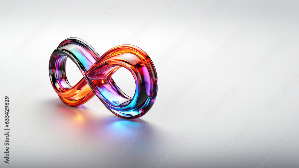 Endlos Schleife mit der Zahl Acht als Symbol, ai generativ Stock ...