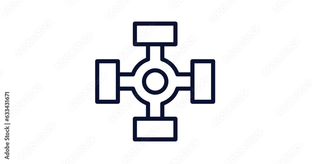 car universal joint icon. Thin line car universal joint icon from car ...