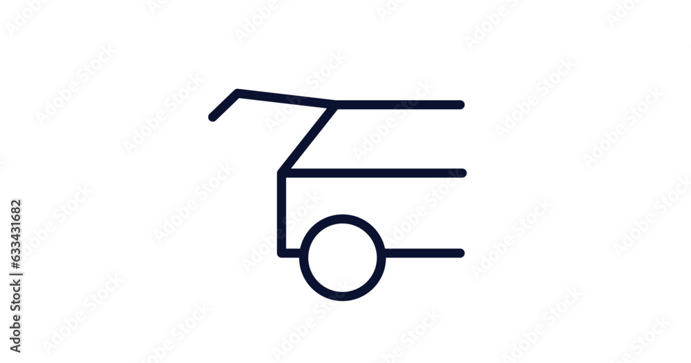 car tailgate icon. Thin line car tailgate icon from car parts ...