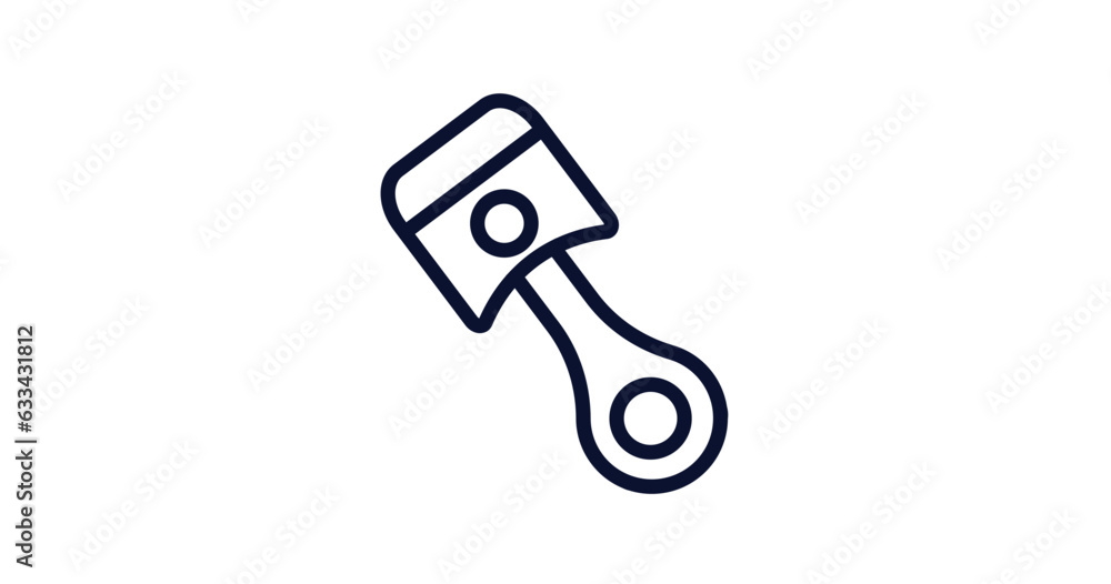 car cylinder icon. Thin line car cylinder icon from car parts ...
