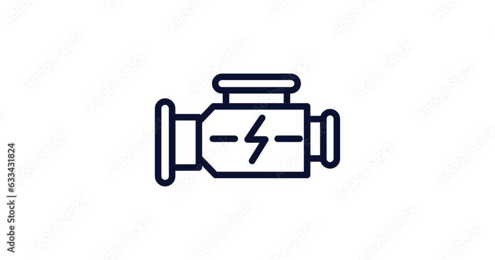 car carburettor icon. Thin line car carburettor icon from car parts ...