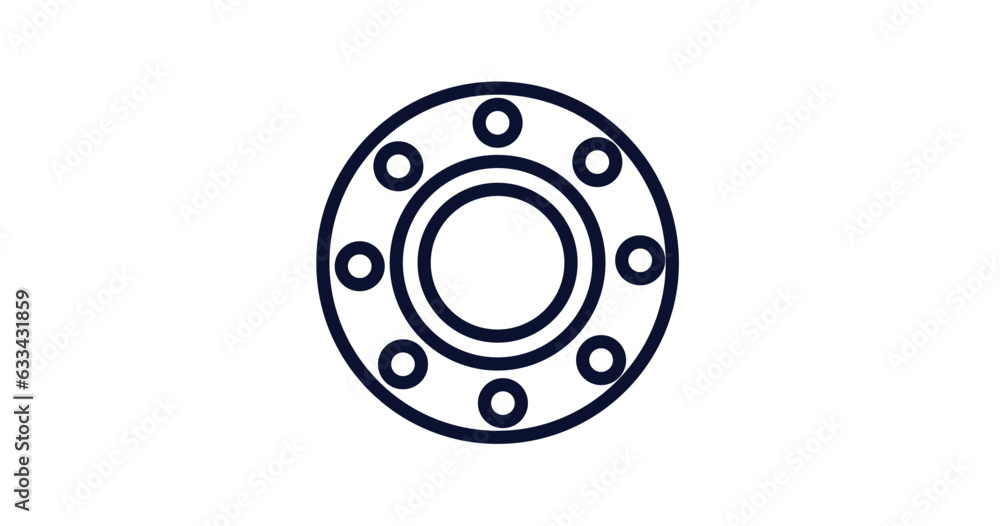 car bearing icon. Thin line car bearing icon from car parts collection ...