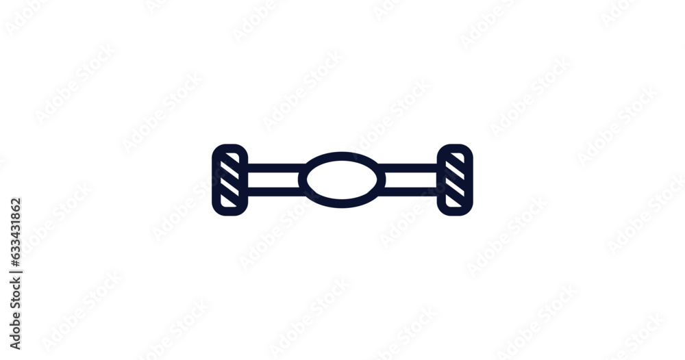 Vecteur Stock car axle icon. Thin line car axle icon from car parts ...